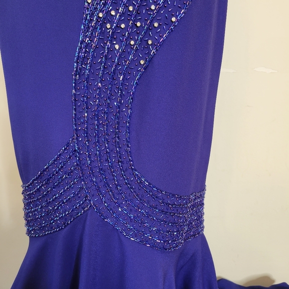 Landa | Dresses | Landa Royal Blue Open Back Long Mermaid Beaded Sexy ...